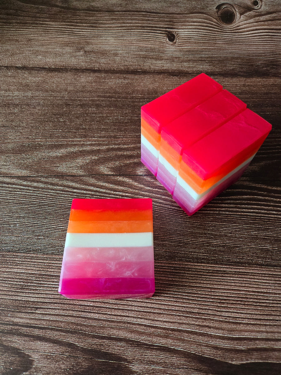Lesbian Pride Soap, Handcrafted Glycerin Soap, Pride Flag, Pride Gift ...